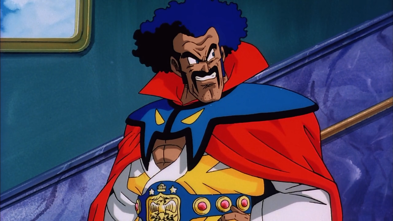 anyone else noticed mr satan hair is blue in super? • Kanzenshuu